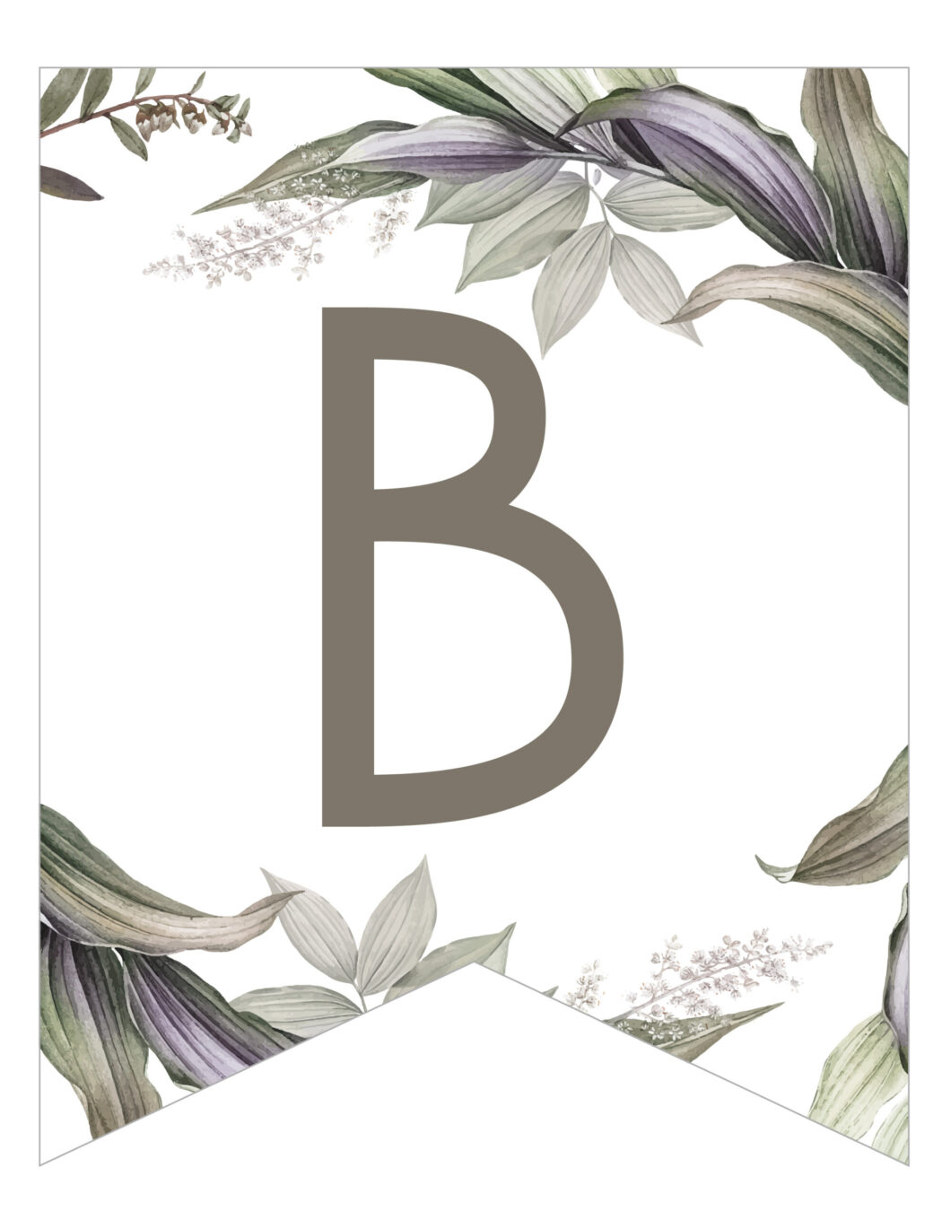 Free Printable Elegant Botanical Banner - World of Printables