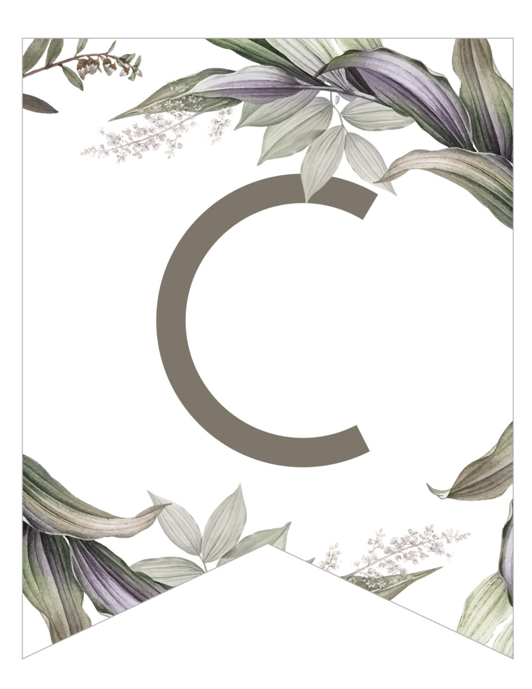 Free Printable Elegant Botanical Banner - World of Printables
