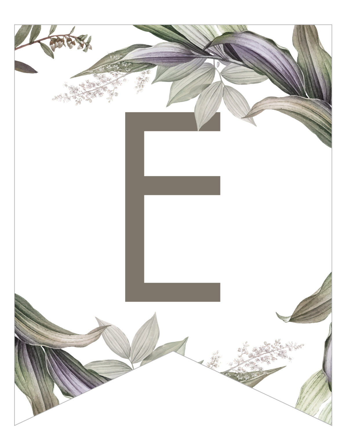 Free Printable Elegant Botanical Banner - World of Printables