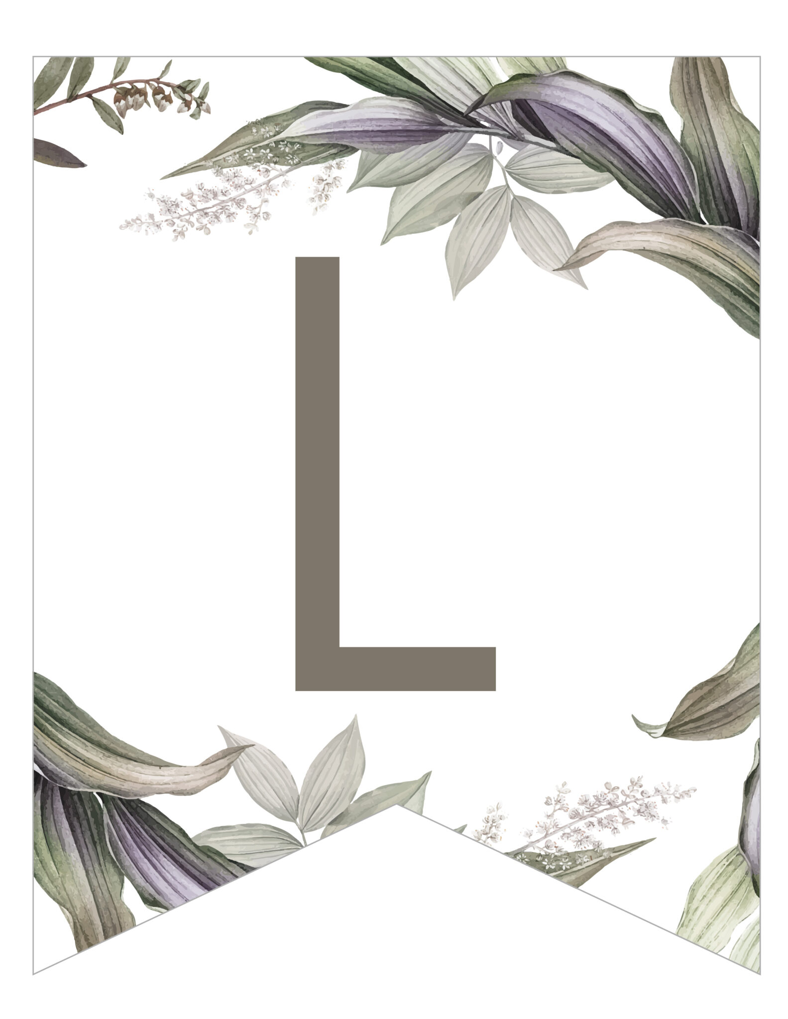 Free Printable Elegant Botanical Banner - World of Printables