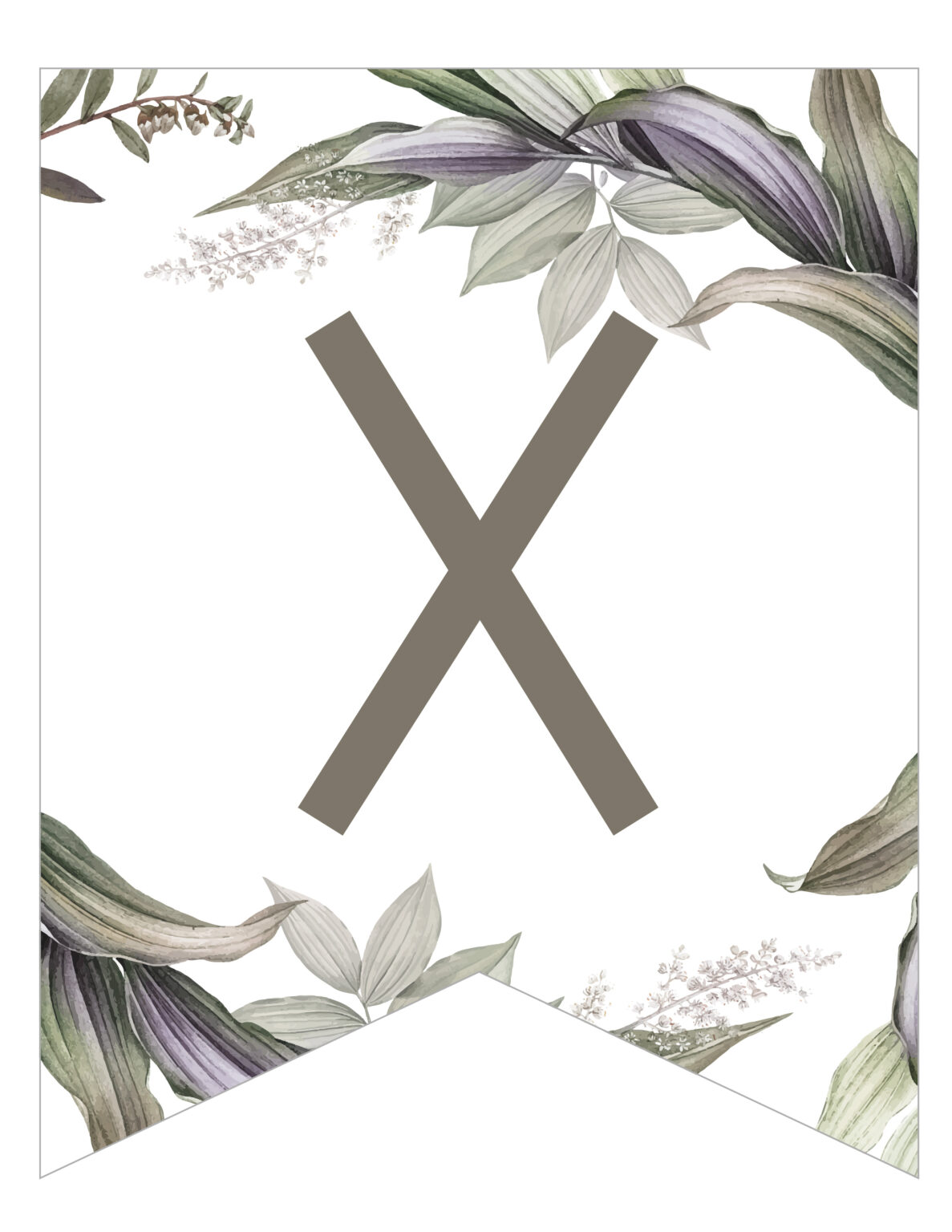 Free Printable Elegant Botanical Banner - World of Printables