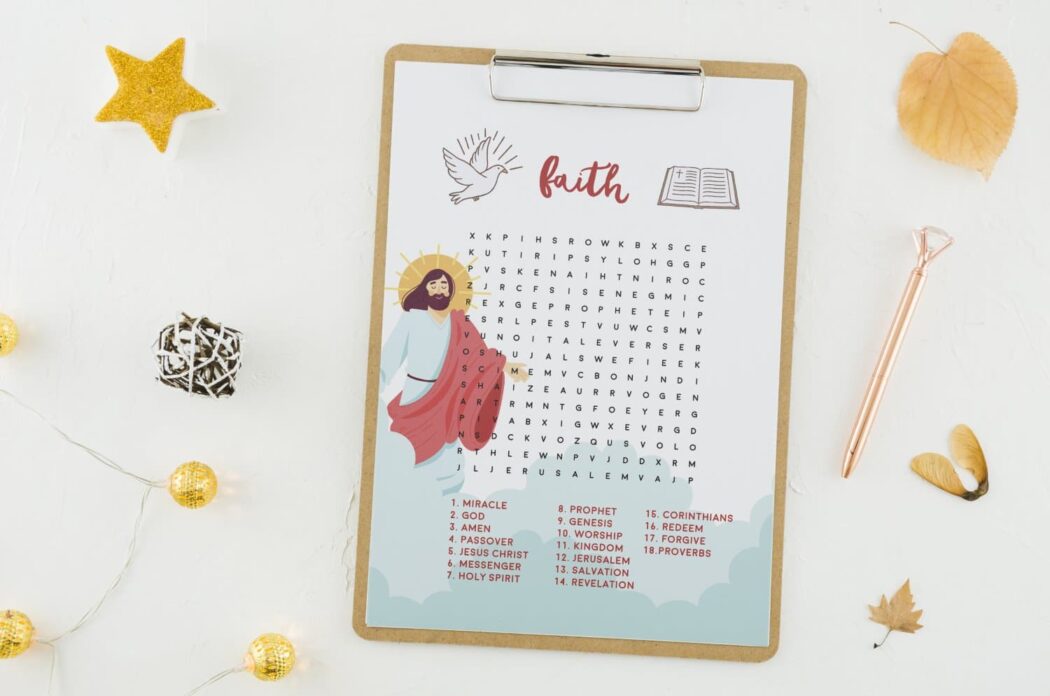 Free Printable Word Search Game - Faith - World of Printables