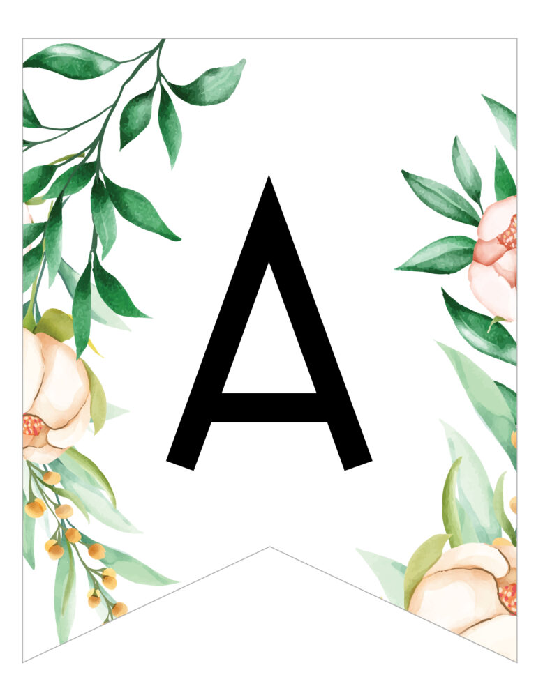 Free Printable Floral Botanical Banner - World of Printables