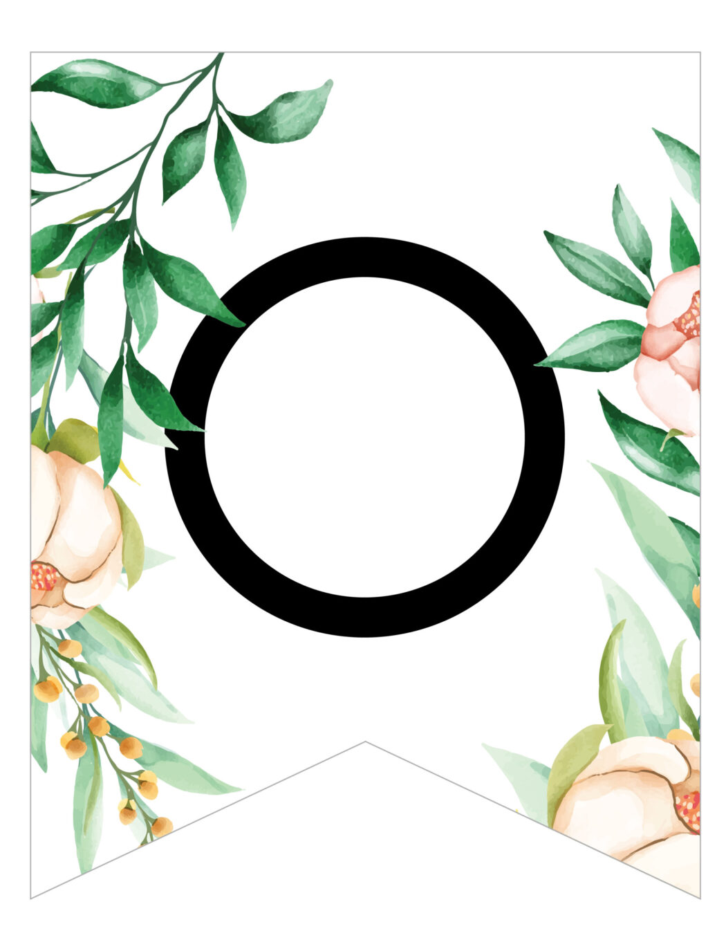Free Printable Floral Botanical Banner - World of Printables