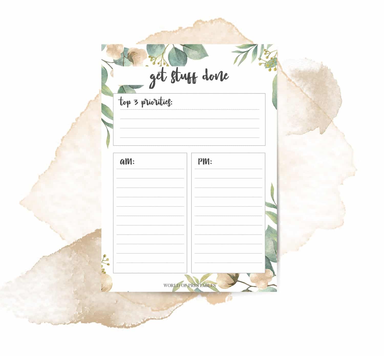 Floral To Do List Template - Free Printable - World of Printables