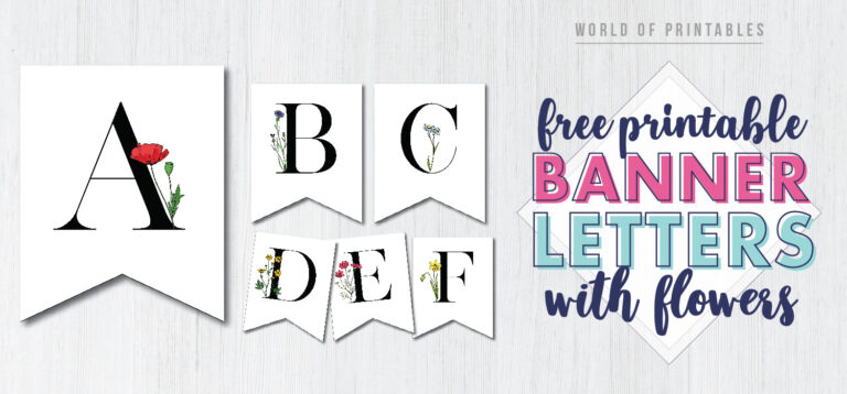 Free printable banner letters