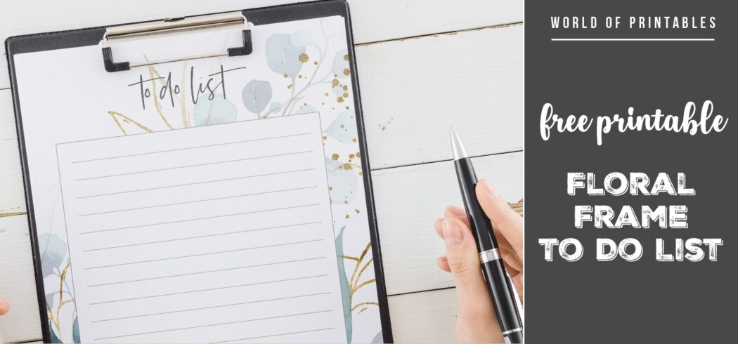 Floral To Do List Template - Free Printable - World of Printables