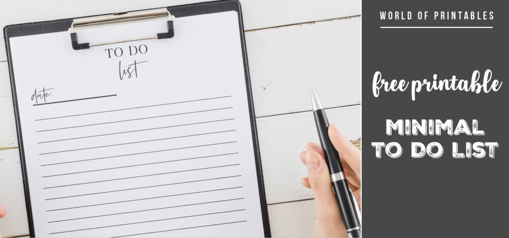 Free Printable Minimal To Do List - World of Printables