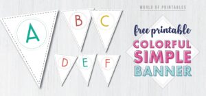 Free Printable Colorful Brushed Polka Dots Banner Letters - World of ...