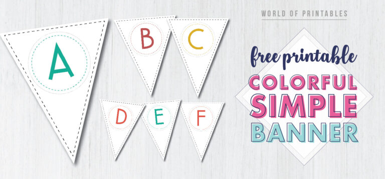 Free Printable Colorful Brushed Polka Dots Banner Letters - World of ...