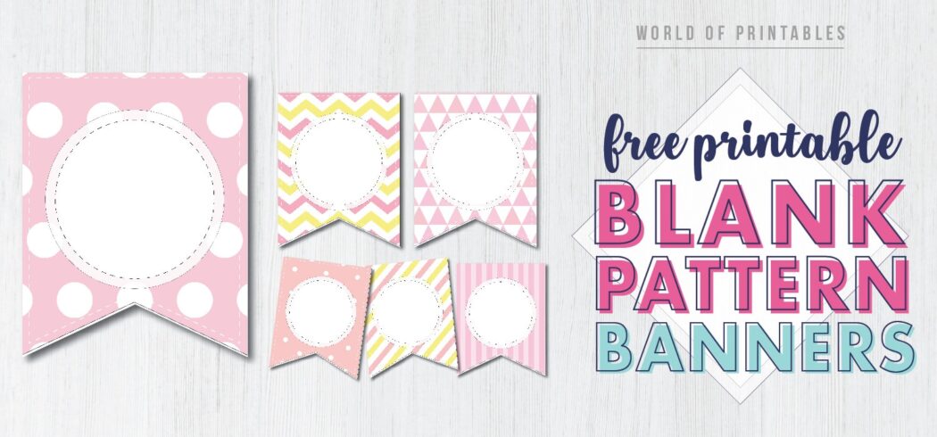 Free Printable Colorful Striped Banner - World of Printables