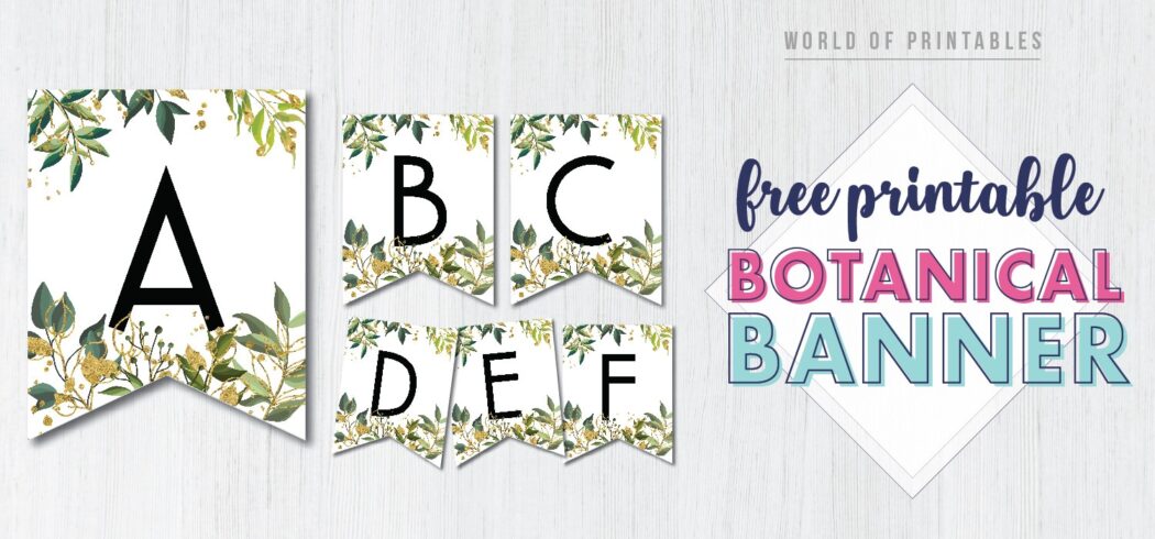 Free printable banner letters