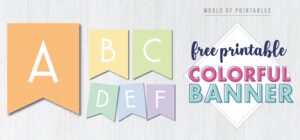 Free Printable Colorful Striped Banner - World of Printables