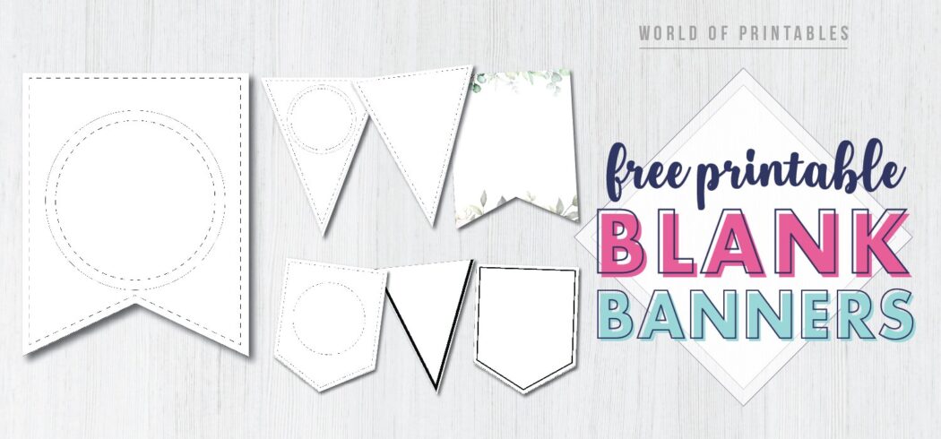 Free Printable Colorful Striped Banner - World of Printables