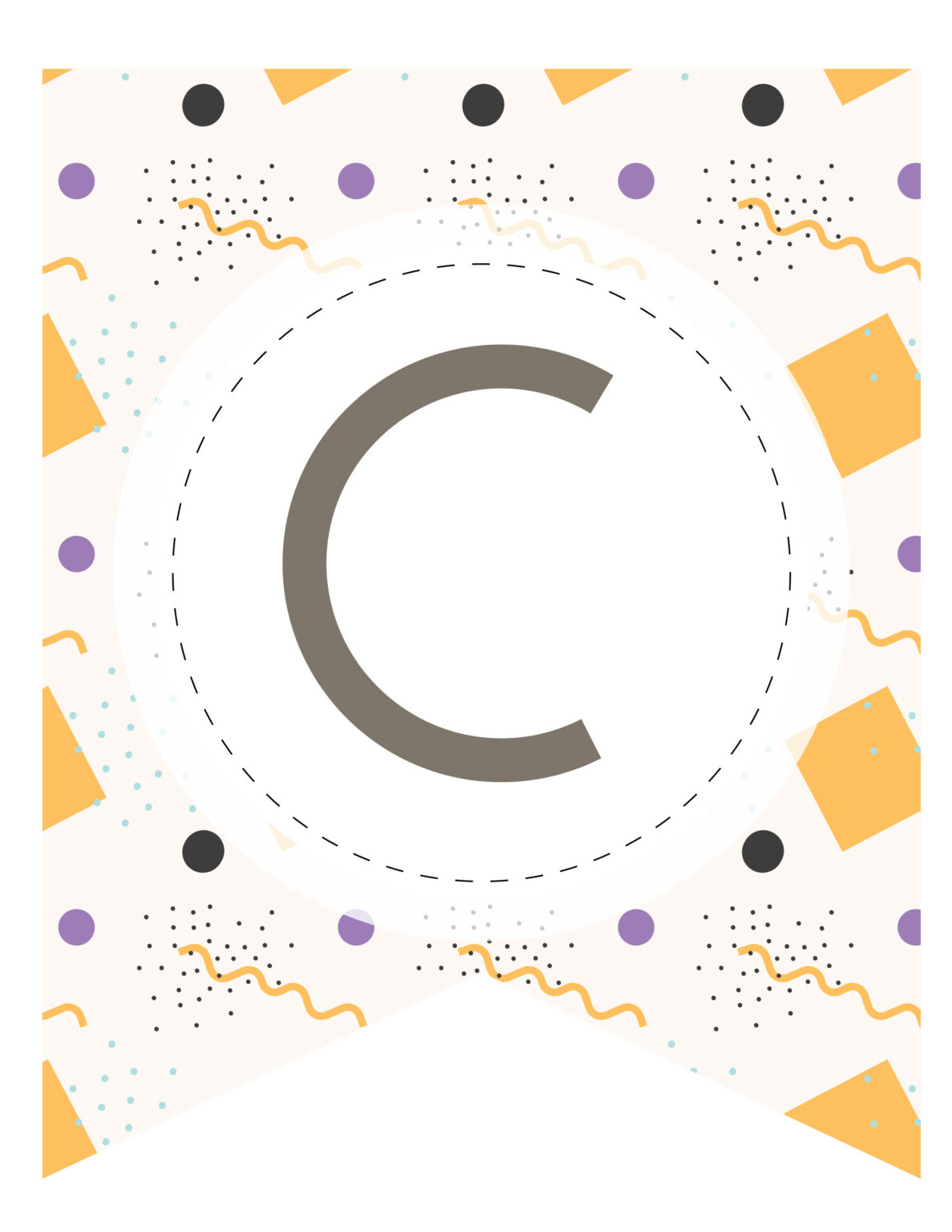 Free Printable Fun Abstract Banner Letters - World of Printables