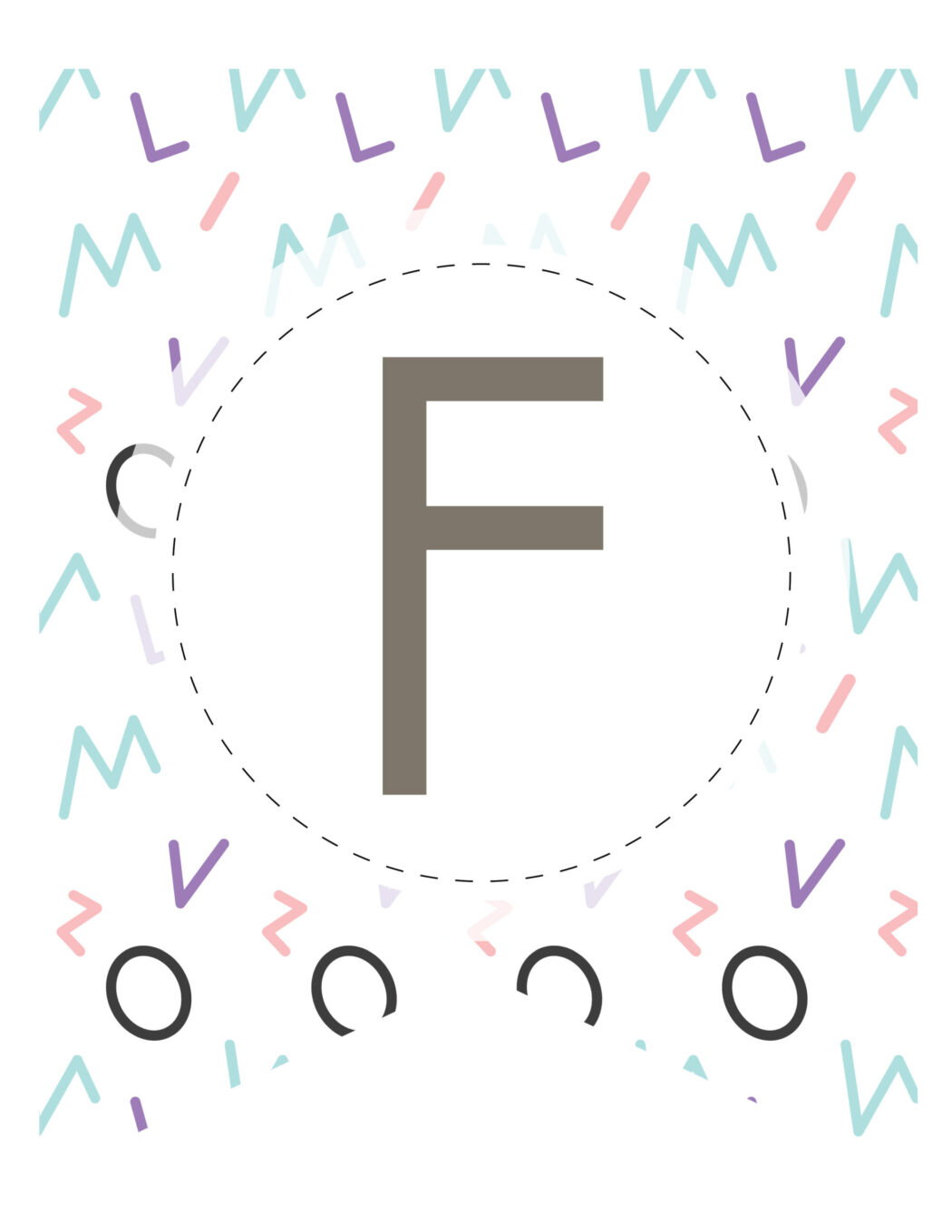 Free Printable Fun Abstract Banner Letters - World of Printables
