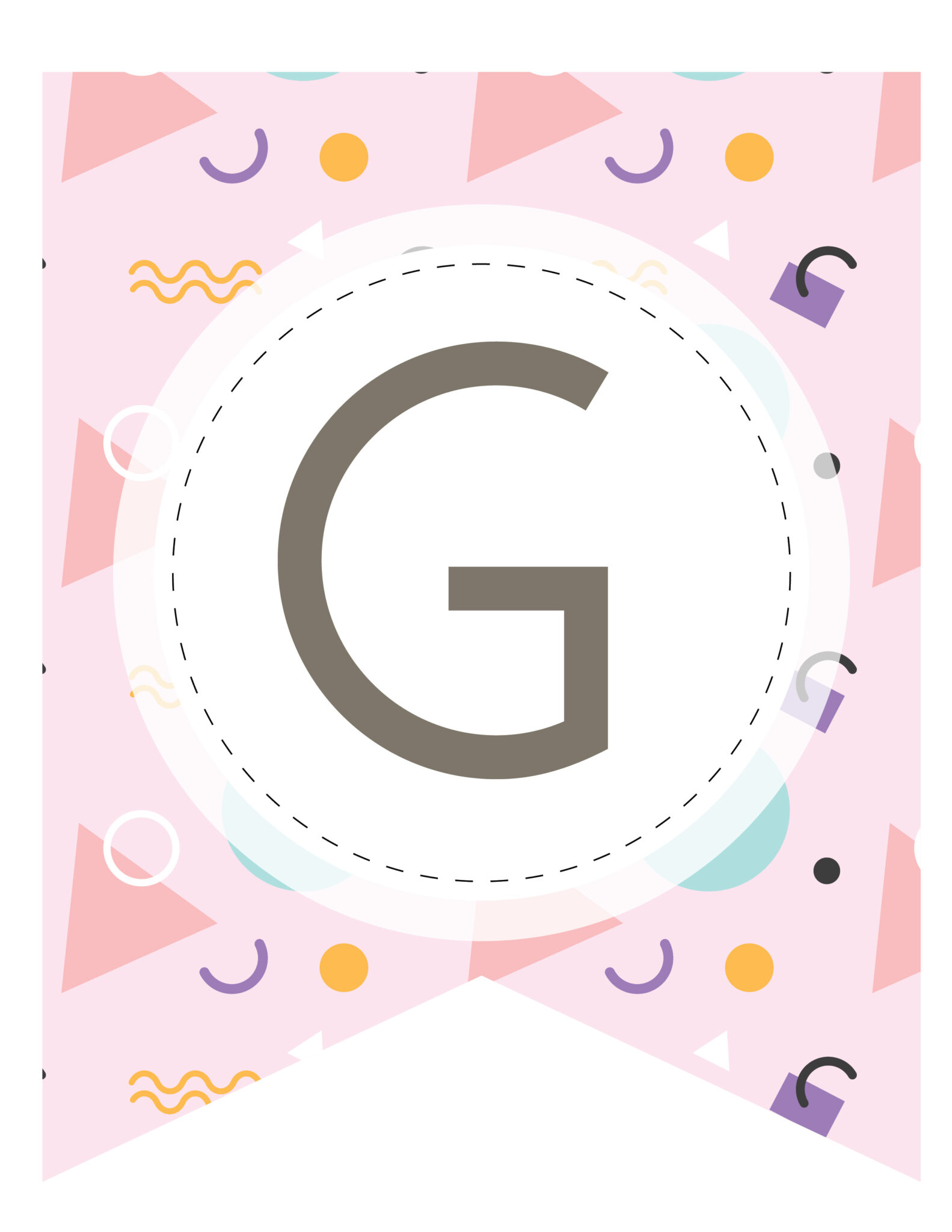 Free Printable Fun Abstract Banner Letters - World of Printables