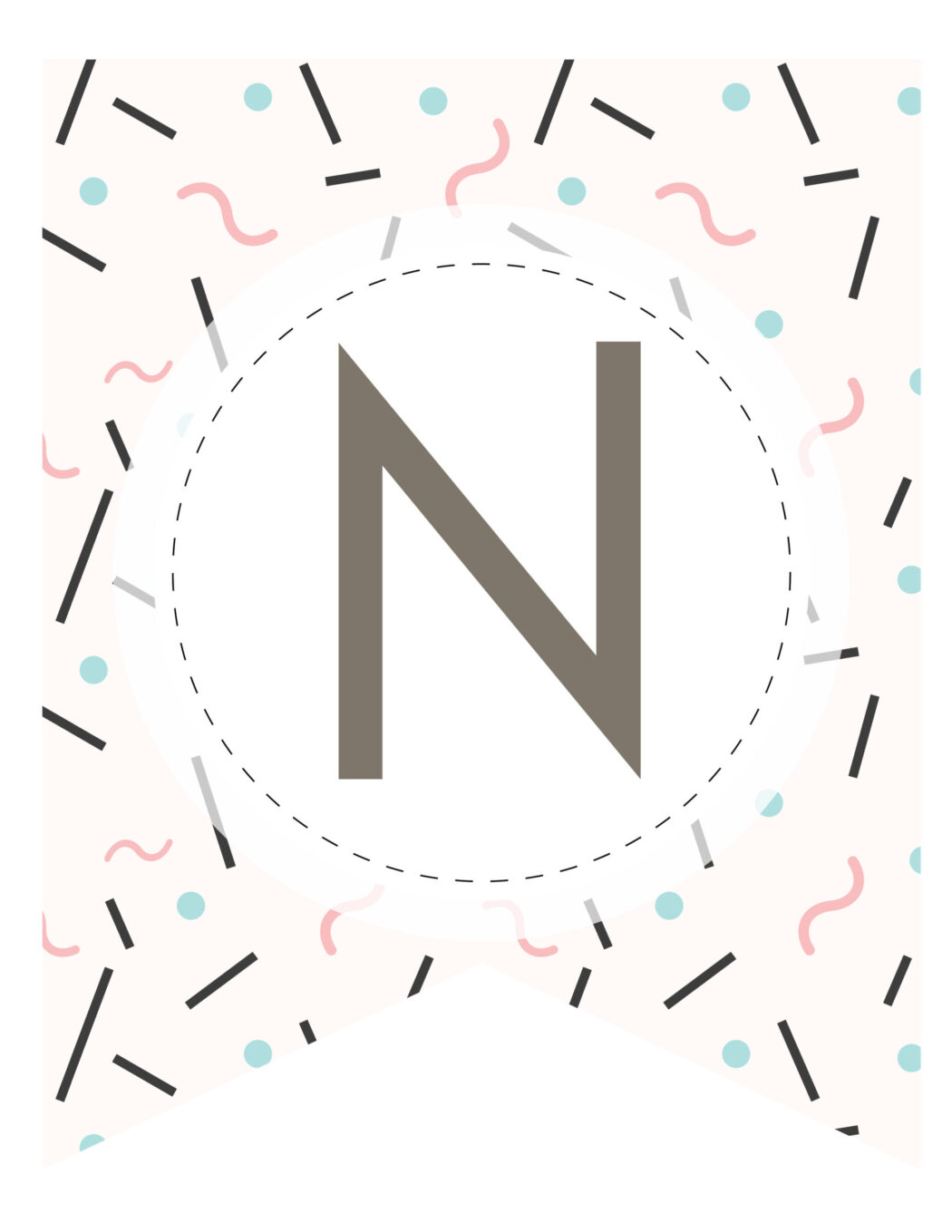 Free Printable Fun Abstract Banner Letters - World of Printables