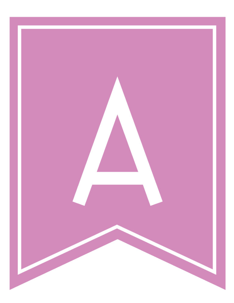 Free Printable Girls Pink Banner Letters - World of Printables