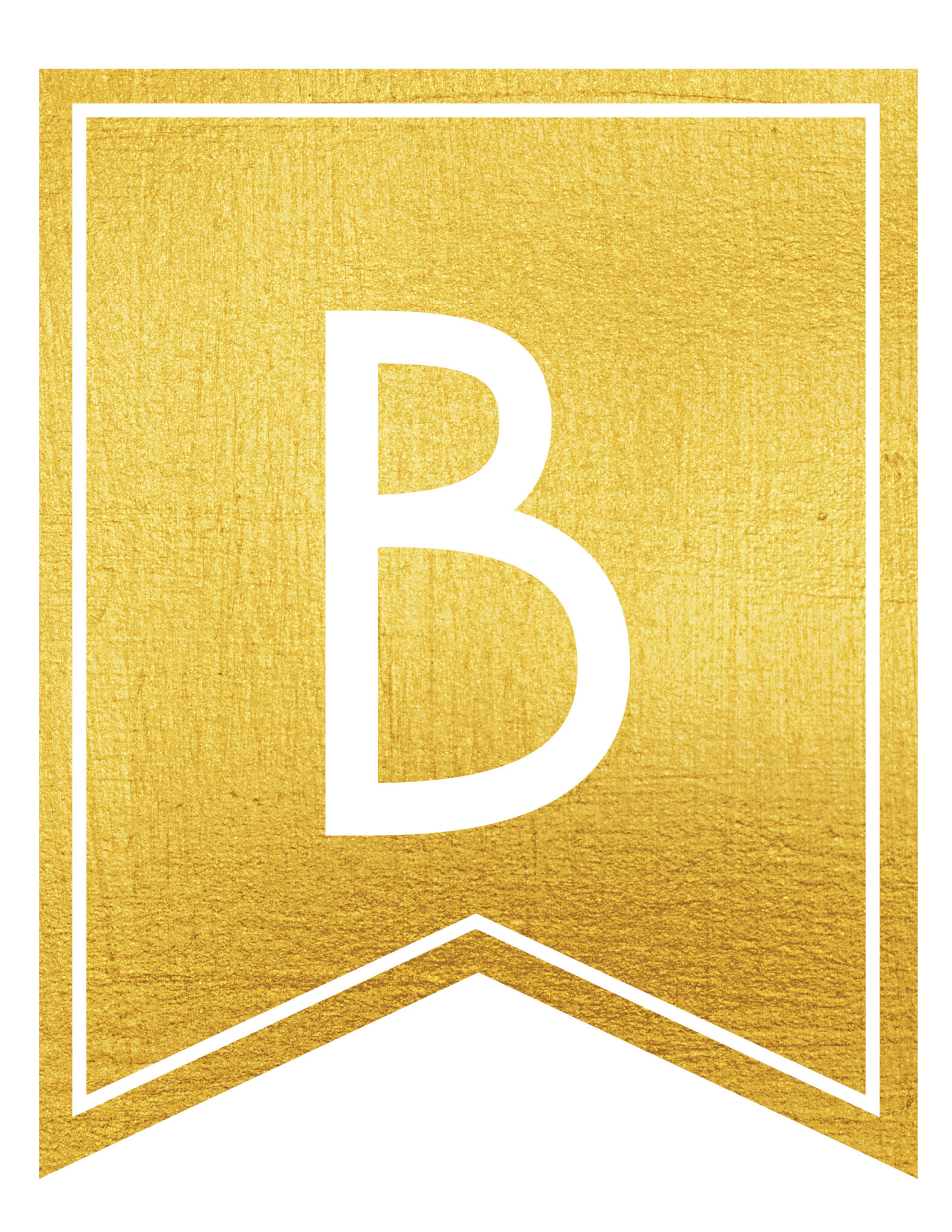Free Printable Gold Banner Letters - World of Printables