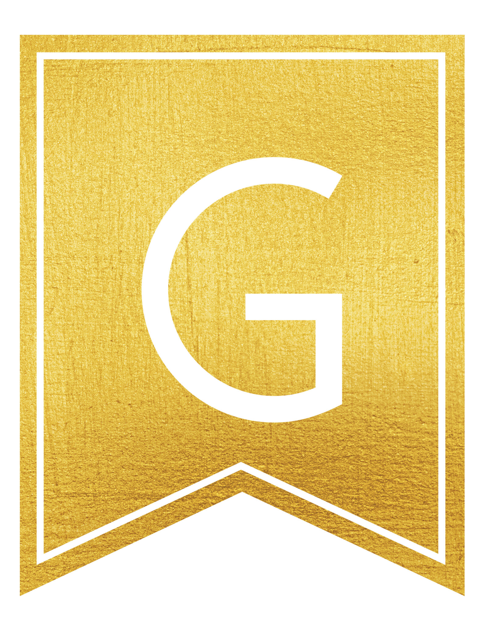 Free Printable Gold Banner Letters - World of Printables