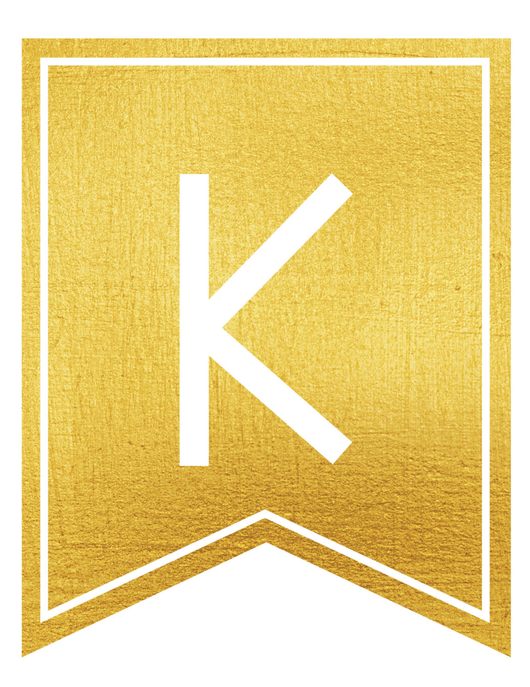 Free Printable Gold Banner Letters - World of Printables