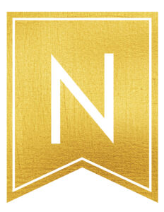 Free Printable Gold Banner Letters - World of Printables