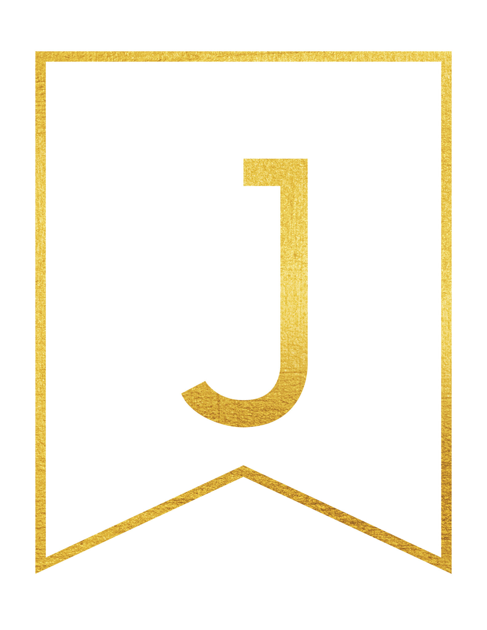 Free Printable Gold Framed Banner Letters - World of Printables