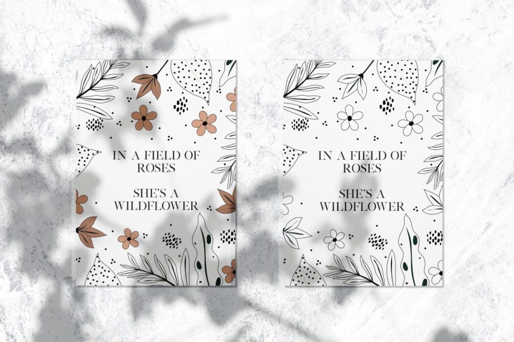 Free Printable Floral Inspirational Quote Coloring Page - In A Field Of ...