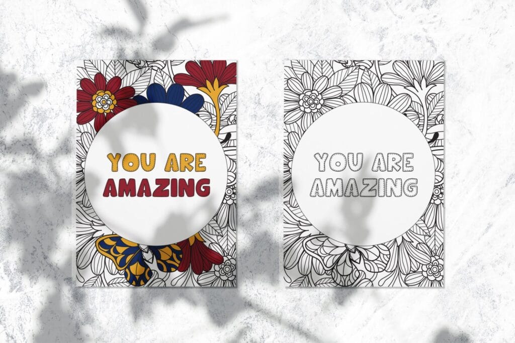 Free Printable Fun Inspirational Quote Coloring Page - You Are Amazing ...