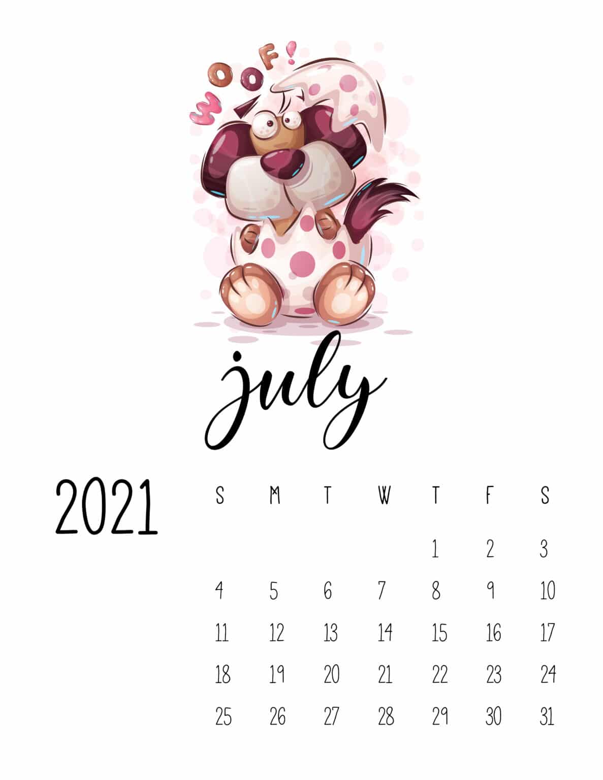 Cutest Happy Animals Calendar 2021 - World of Printables