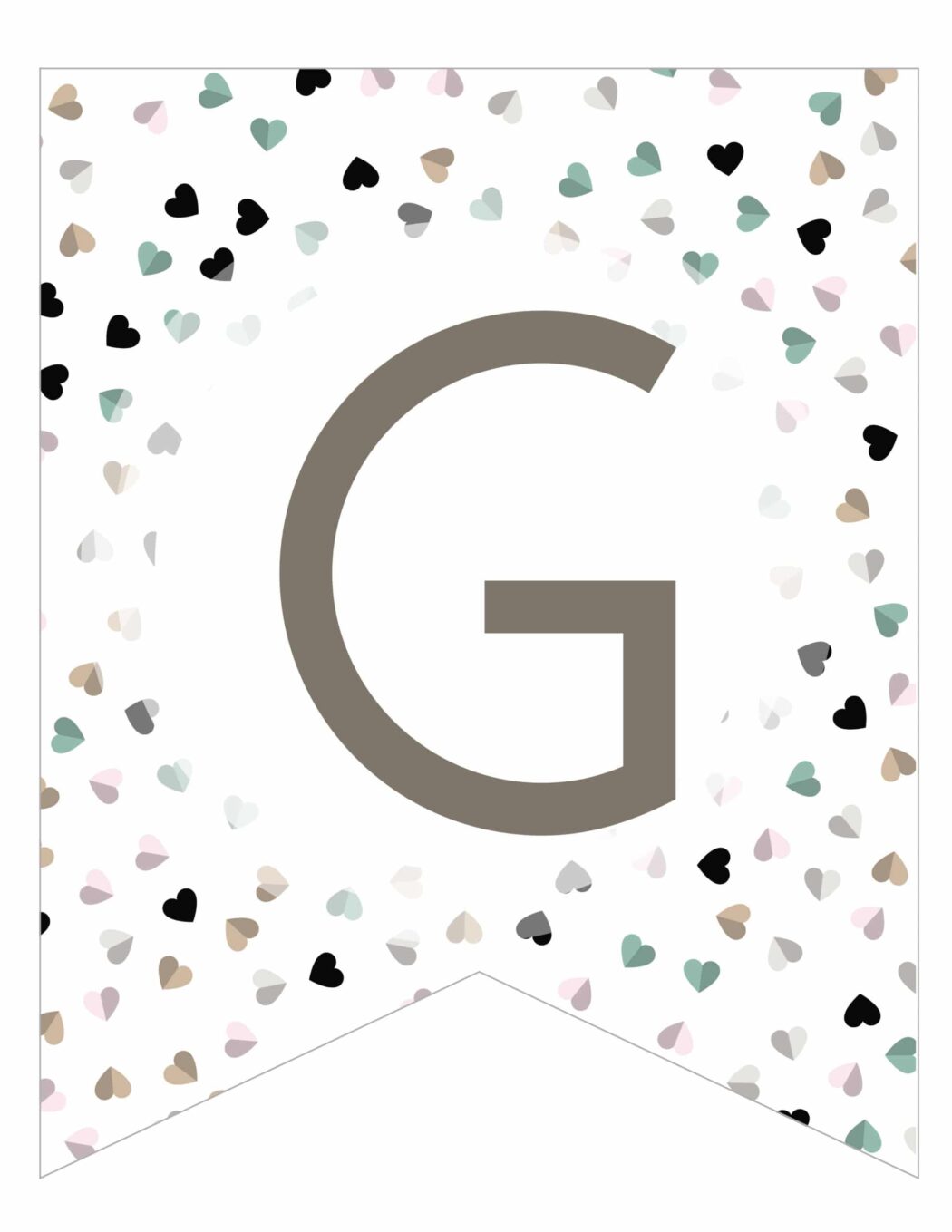 Free Printable Little Hearts Banner - World of Printables