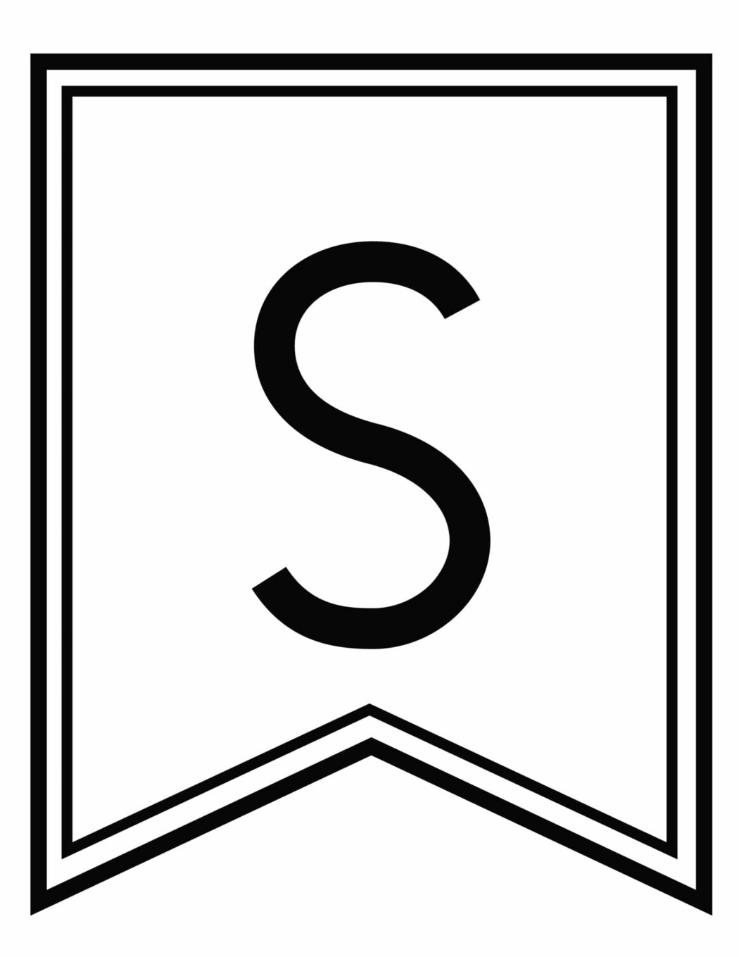 Free Printable Plain Framed Banner Letters - World of Printables