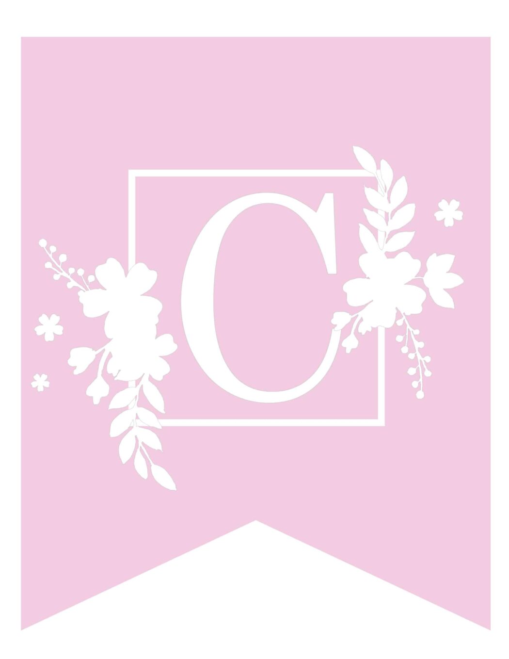 Free Printable Floral Framed Banner Letters - World of Printables