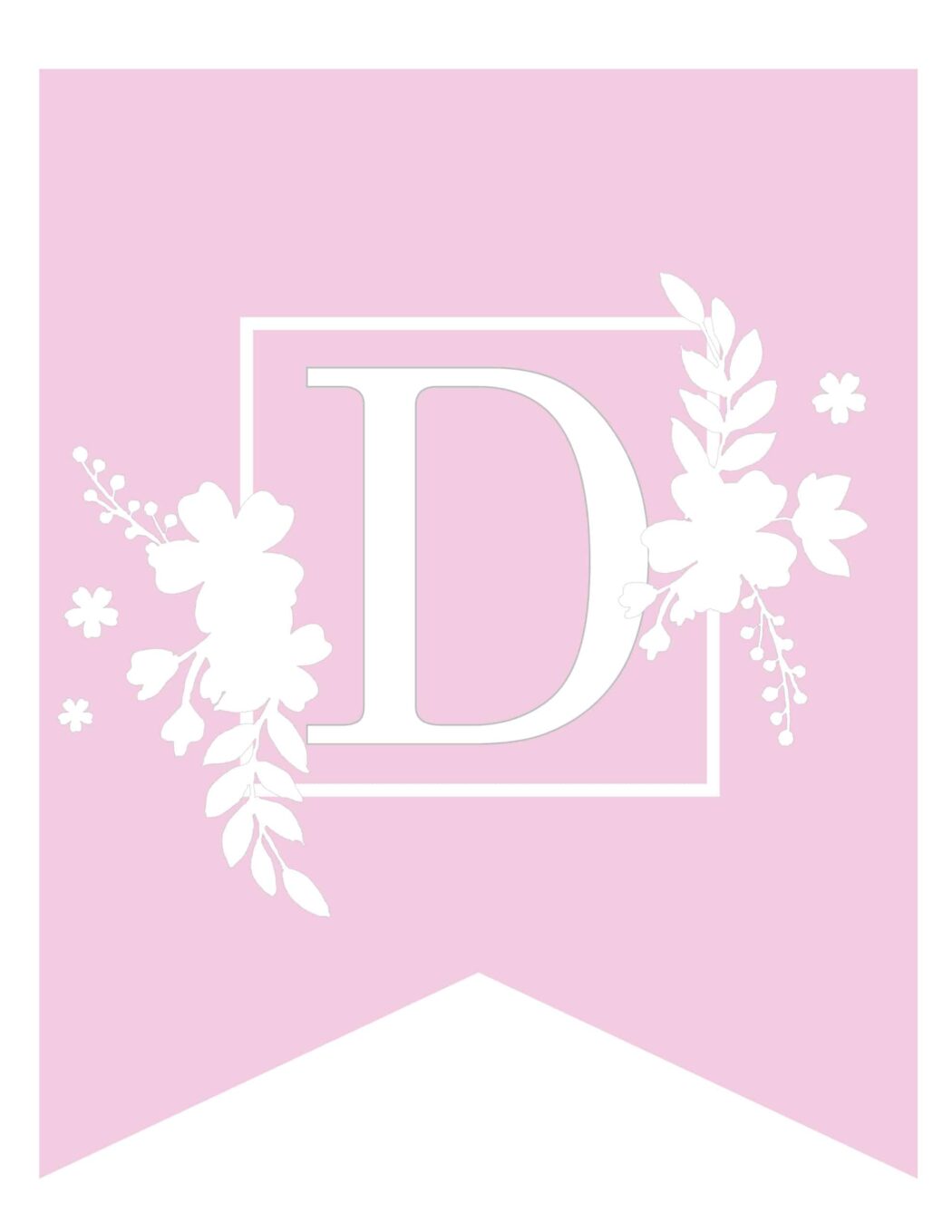 Free Printable Floral Framed Banner Letters - World of Printables