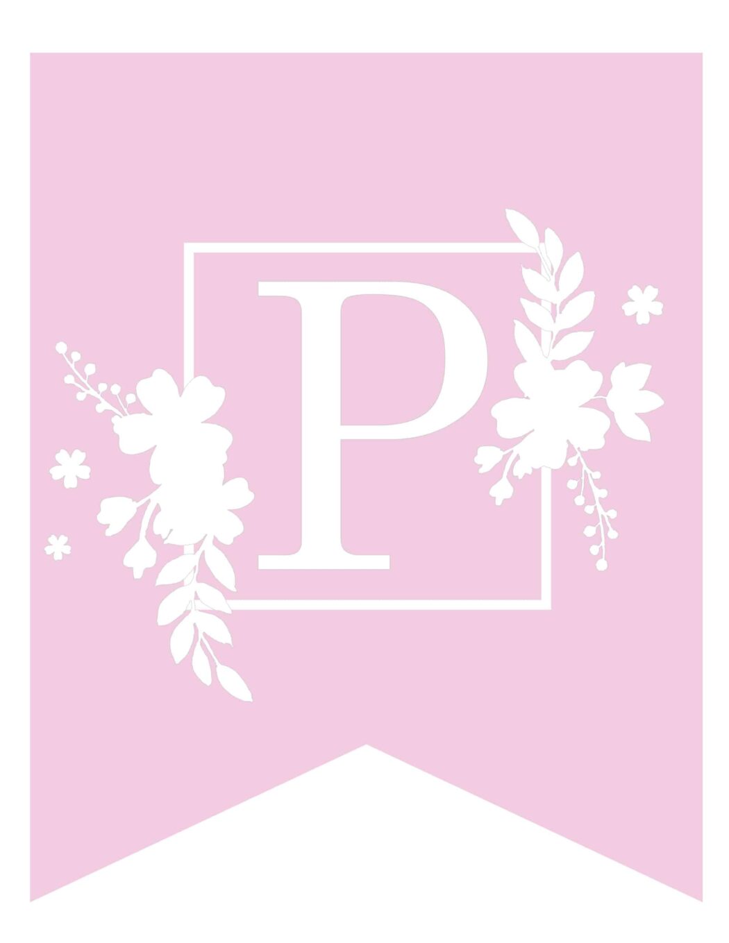 Free Printable Floral Framed Banner Letters - World of Printables