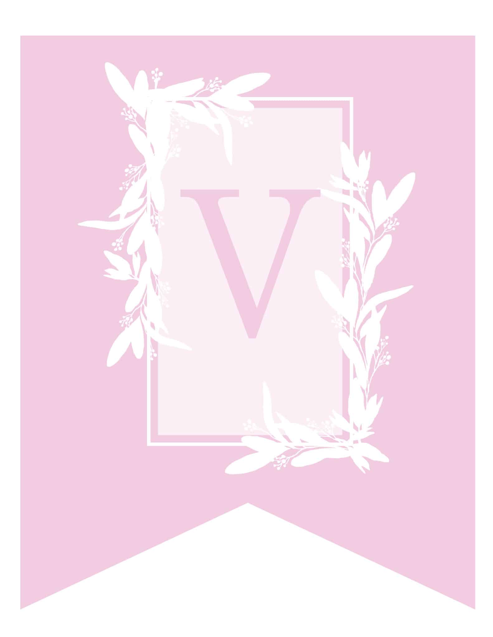 Free Printable Floral Framed Banner Letters - World of Printables