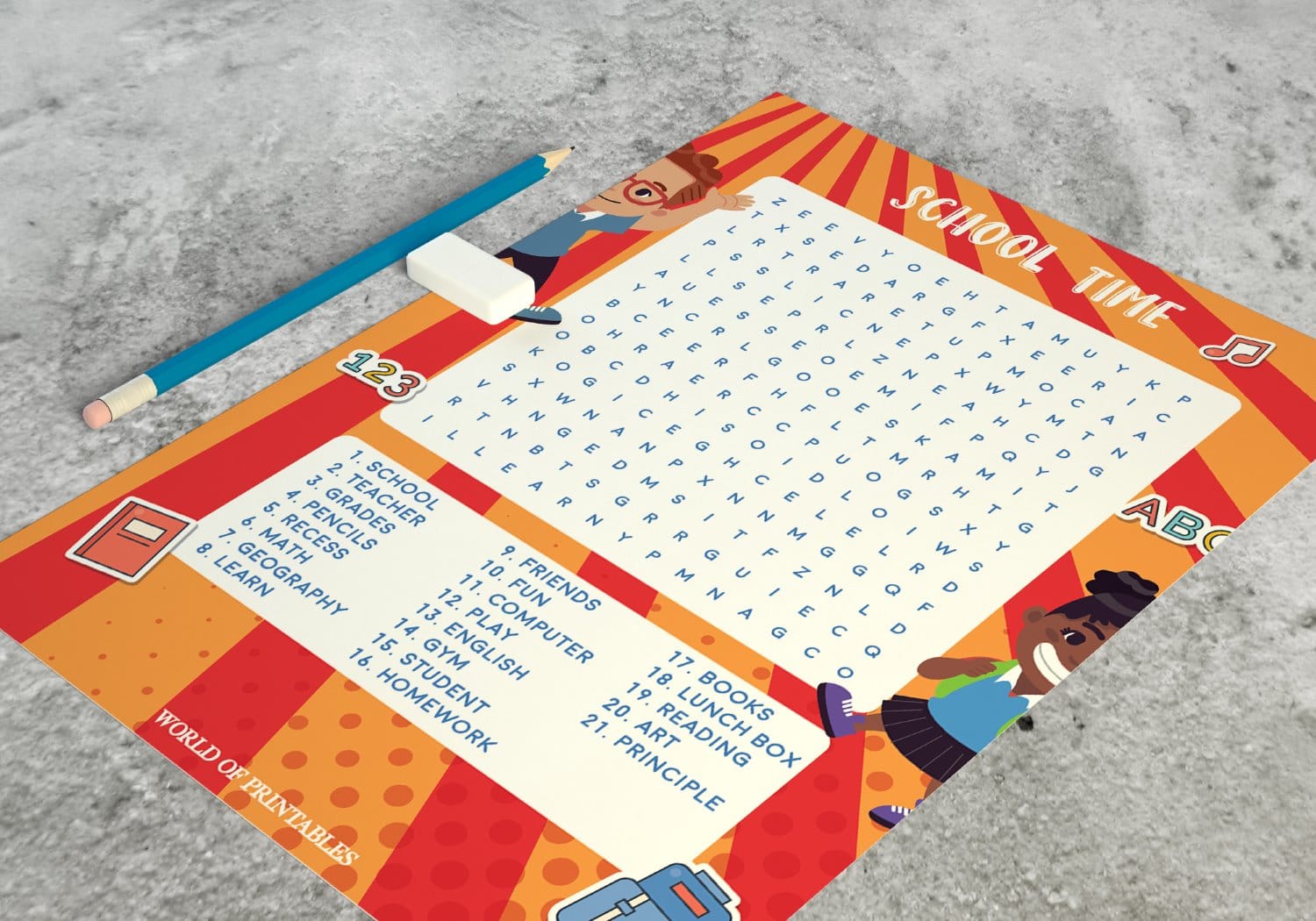 Free Printable School Word Search World Of Printables