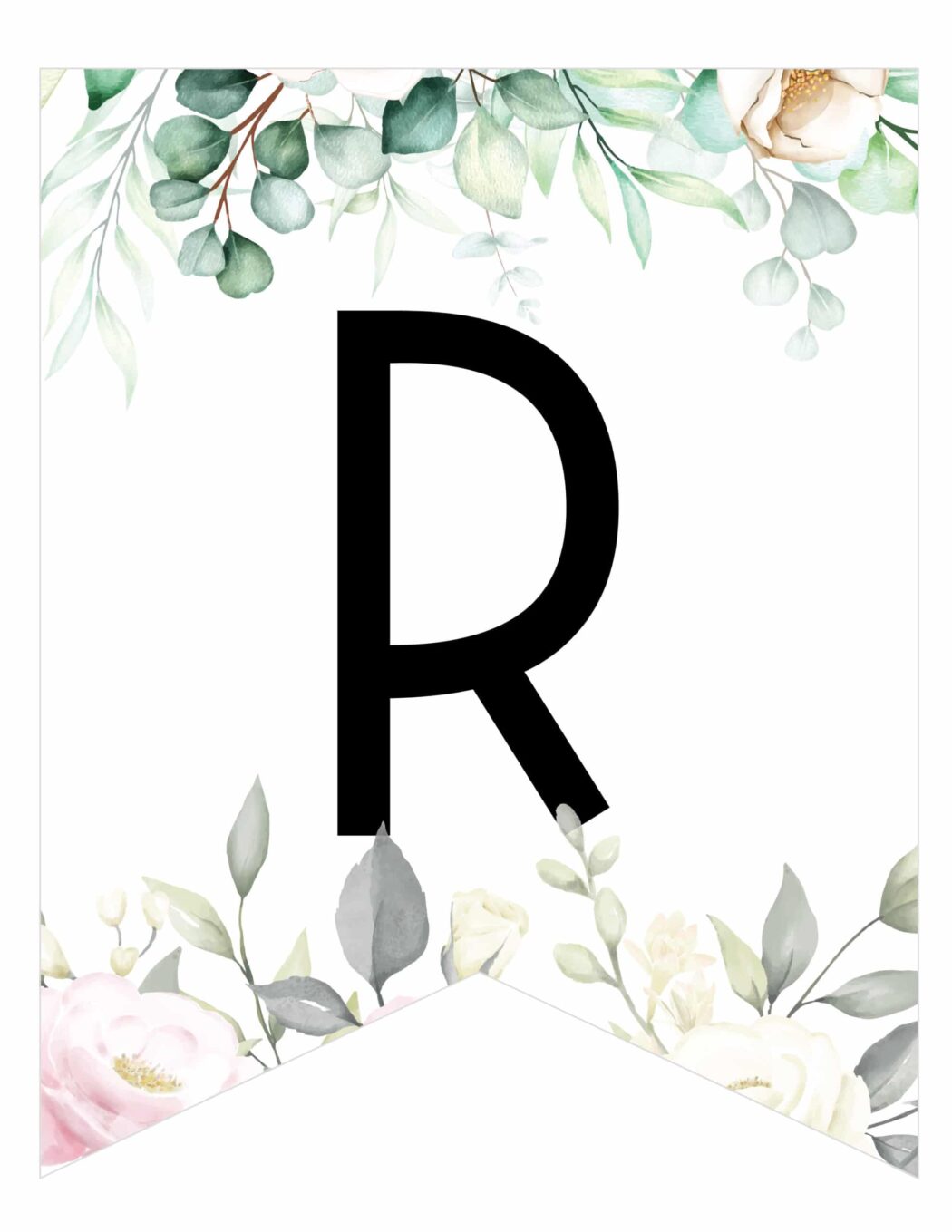 Free Printable Soft Botanical Banner - World of Printables