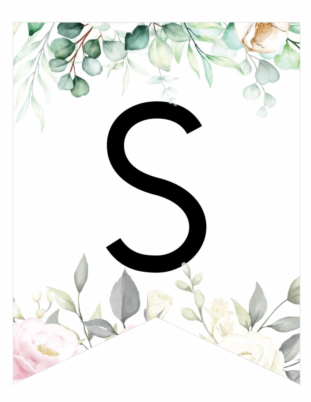 Free Printable Soft Botanical Banner - World of Printables