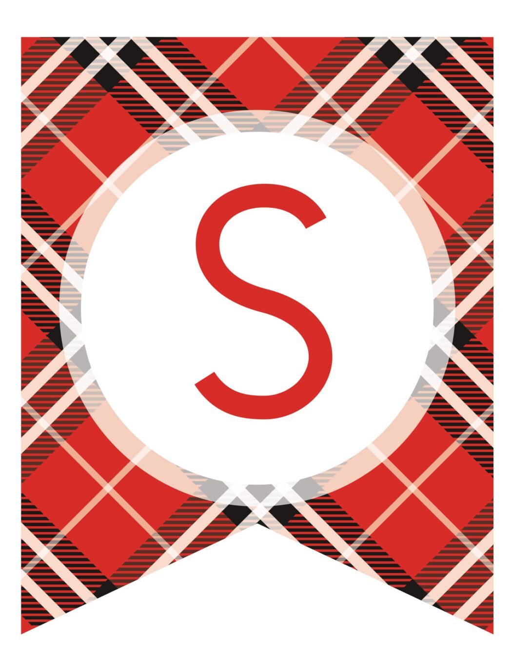 Free Printable Tartan Plaid Banner Letters - World of Printables