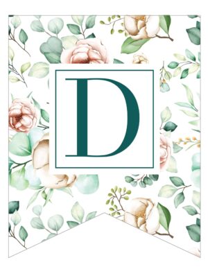 Free Printable Traditional Floral Banner Letters - World of Printables