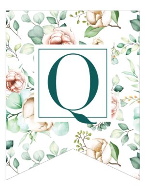 Free Printable Traditional Floral Banner Letters - World of Printables