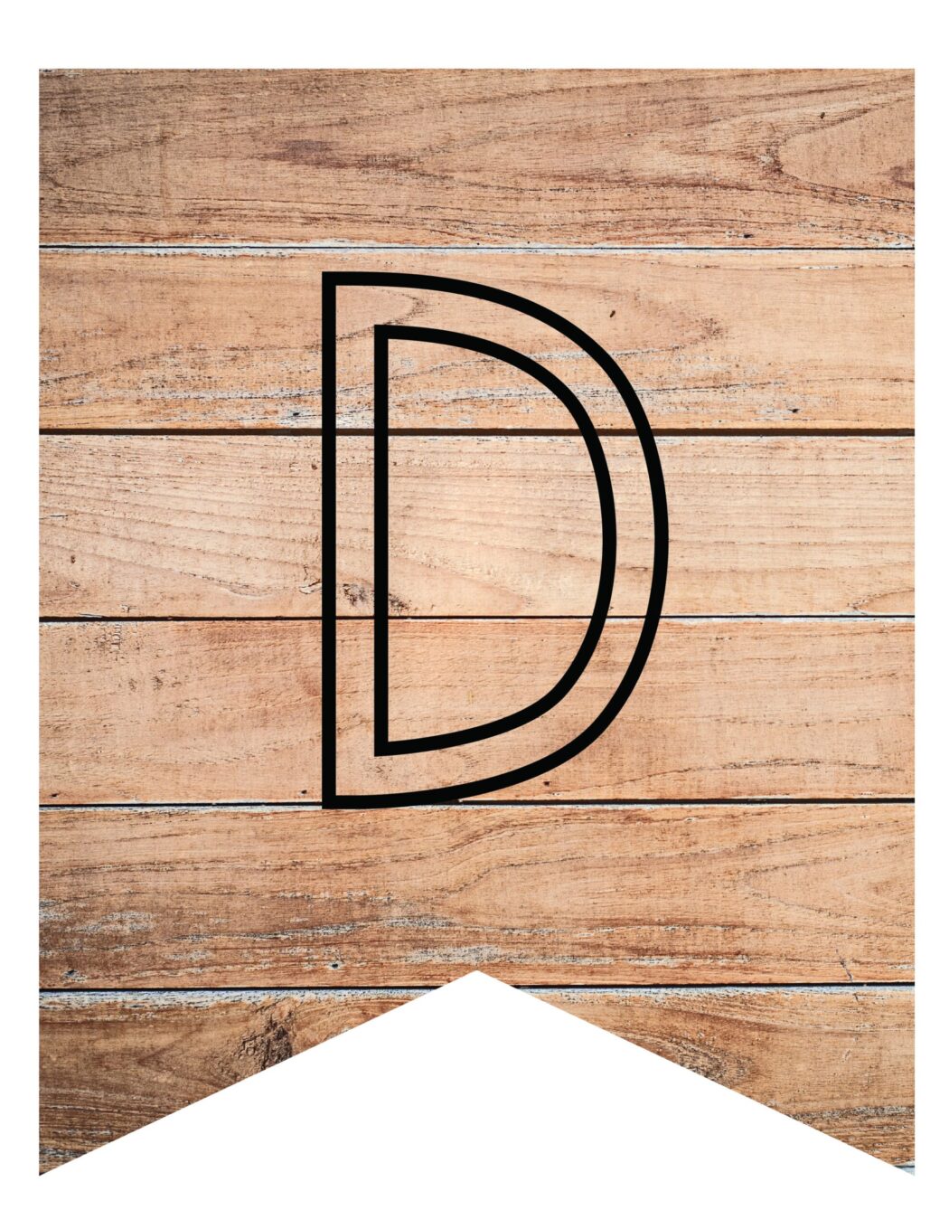 Free Printable Wooden Themed Banner Letters - World of Printables