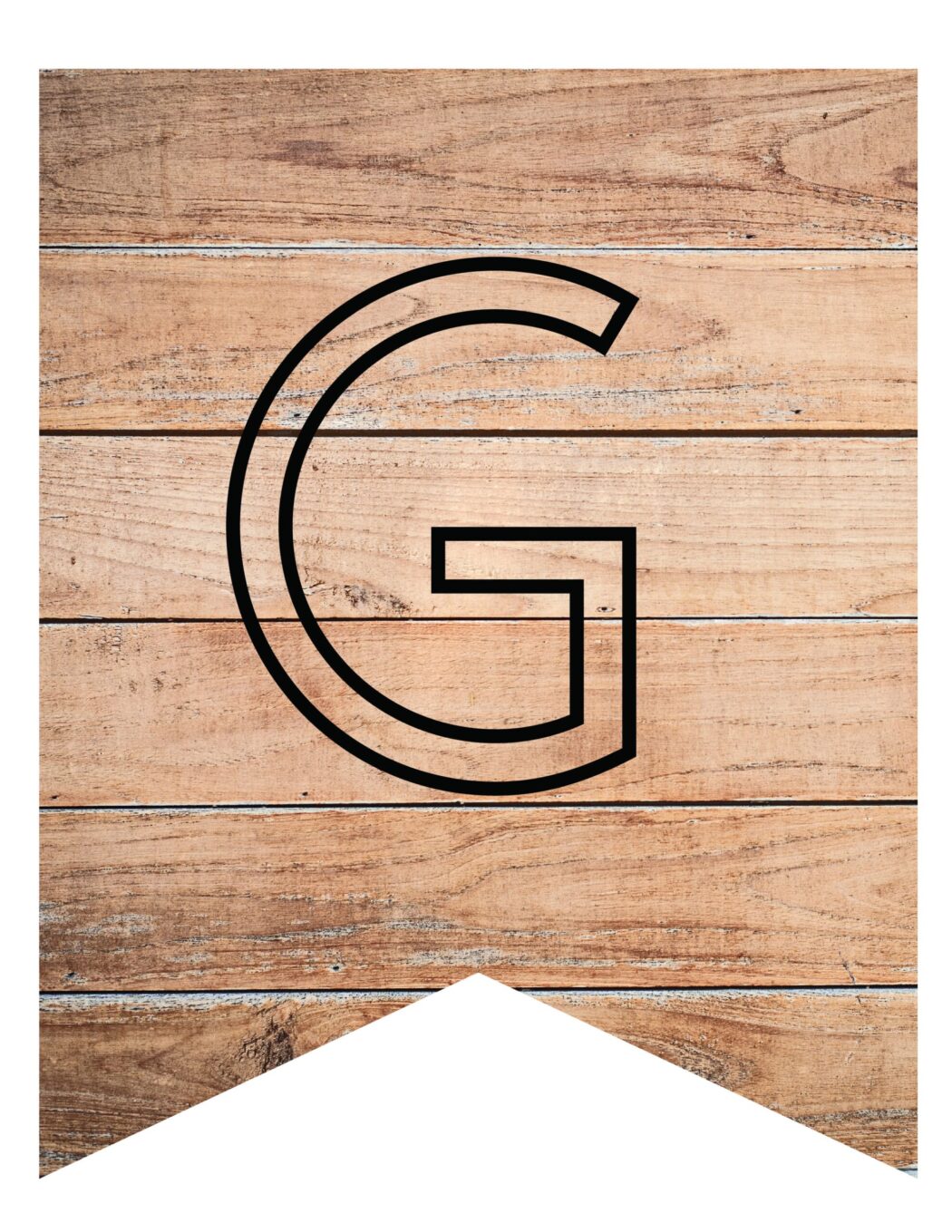 Free Printable Wooden Themed Banner Letters - World of Printables