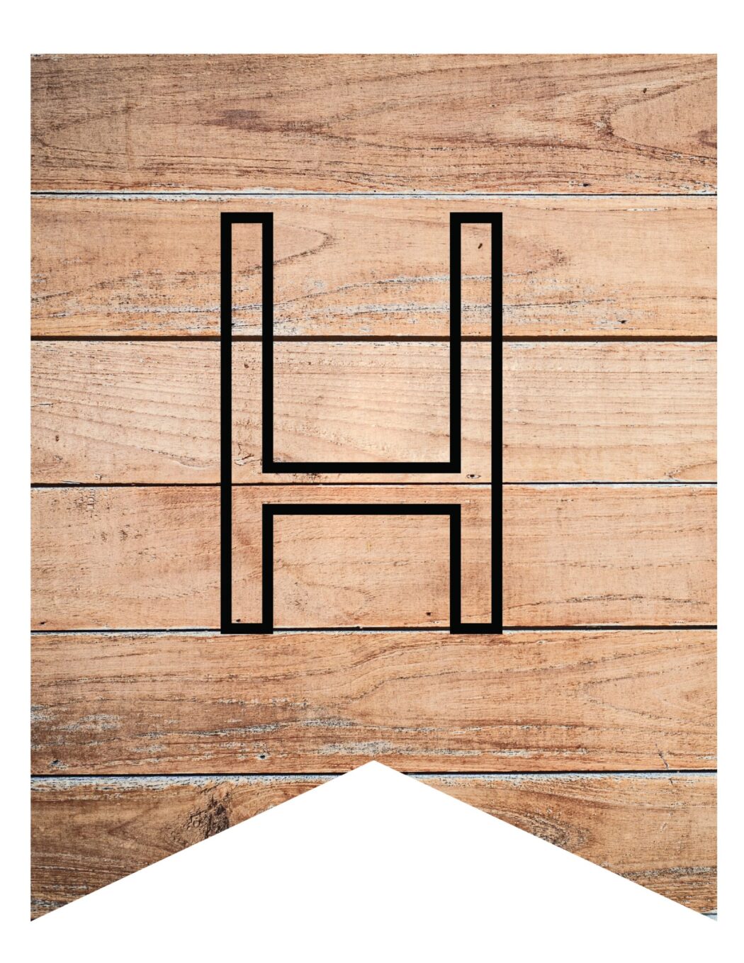 Free Printable Wooden Themed Banner Letters - World of Printables