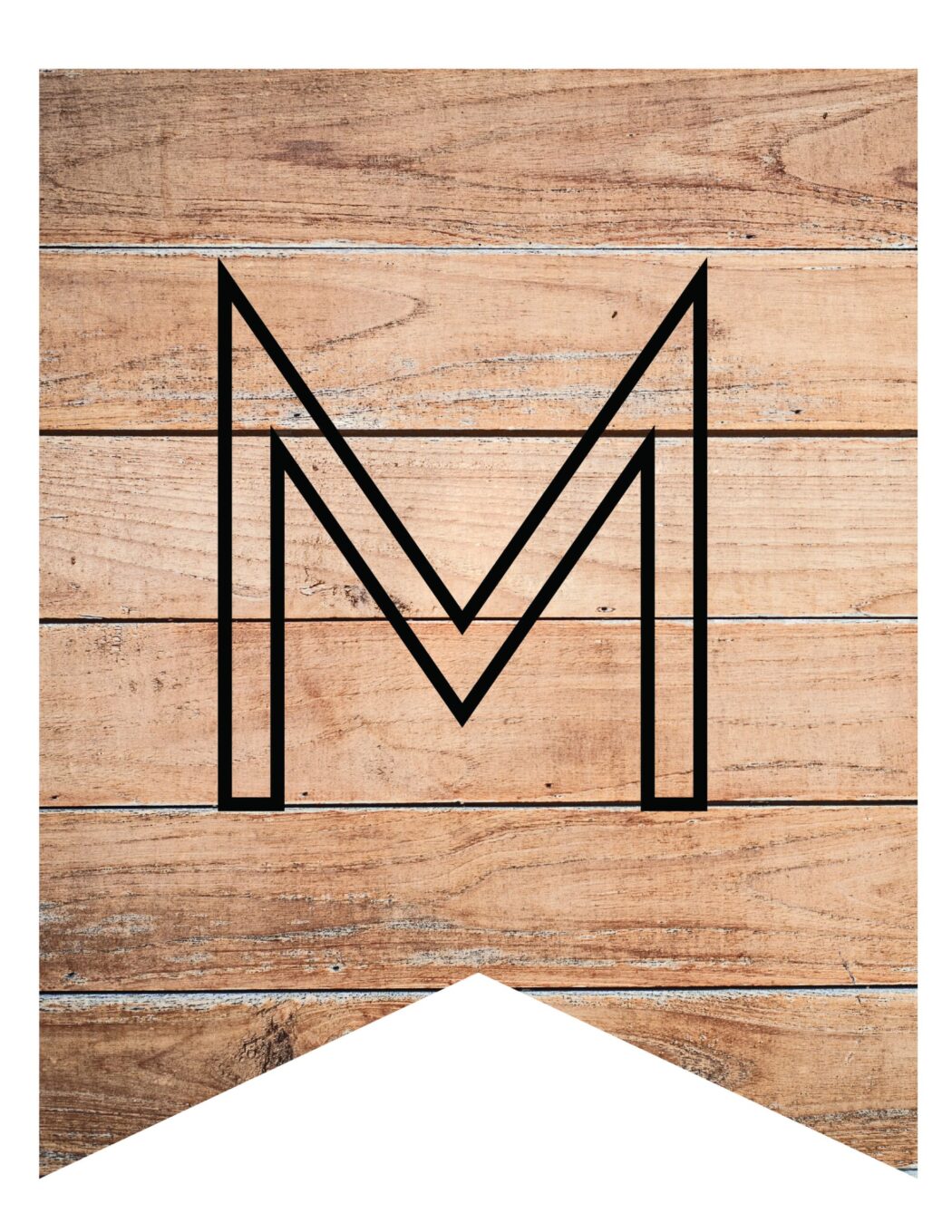 Free Printable Wooden Themed Banner Letters - World of Printables