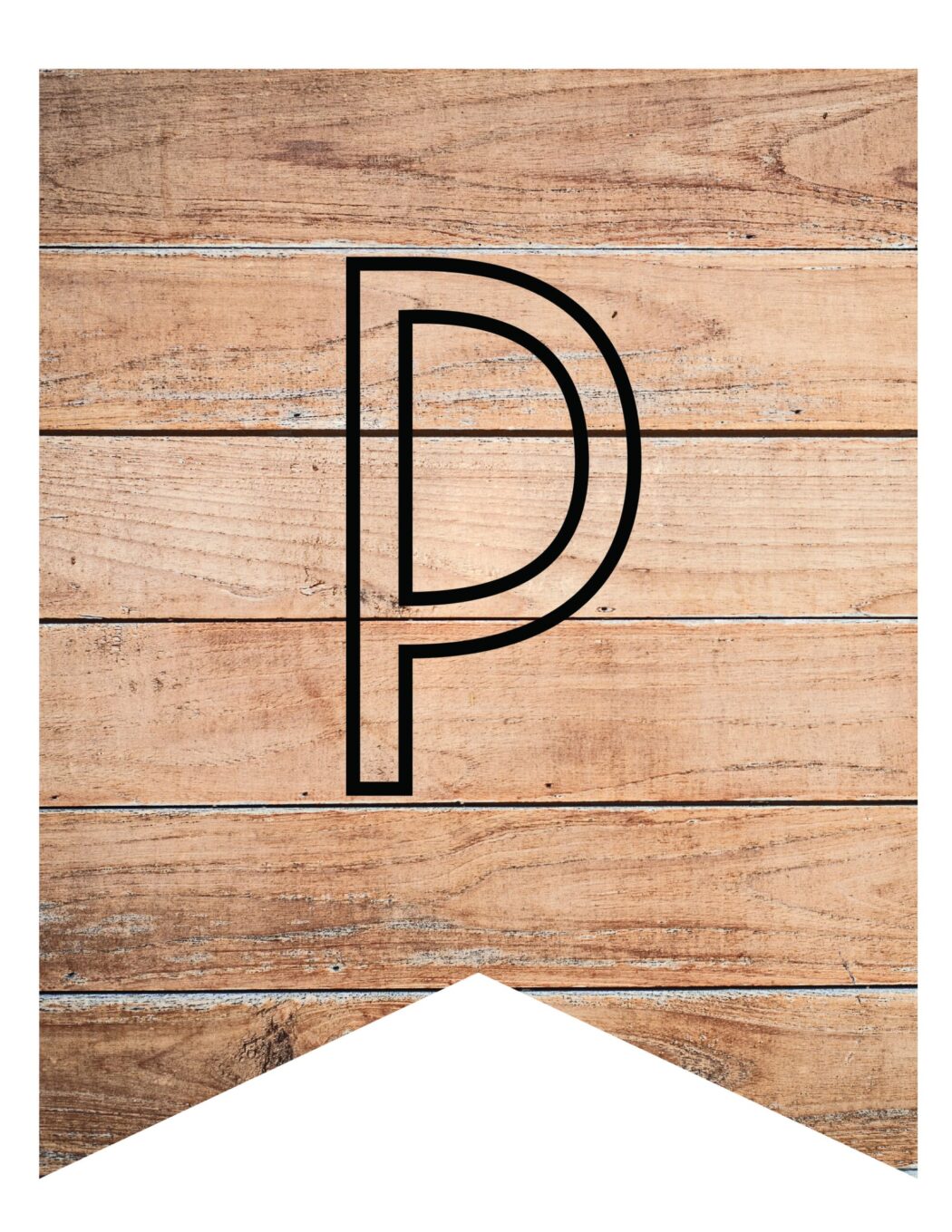 Free Printable Wooden Themed Banner Letters - World of Printables
