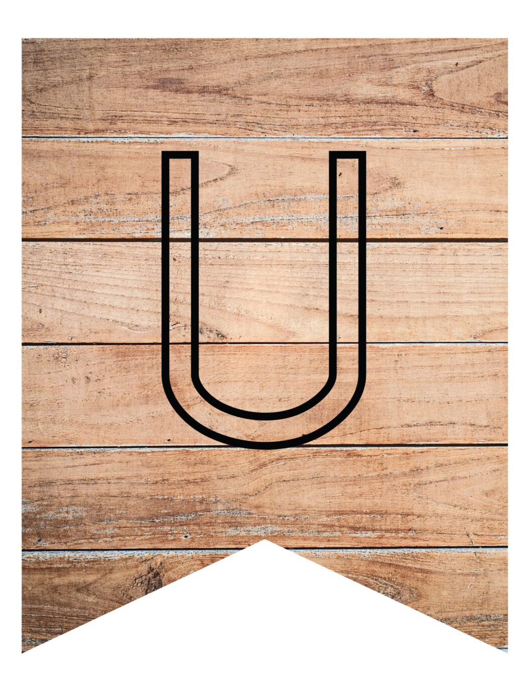Free Printable Wooden Themed Banner Letters - World of Printables