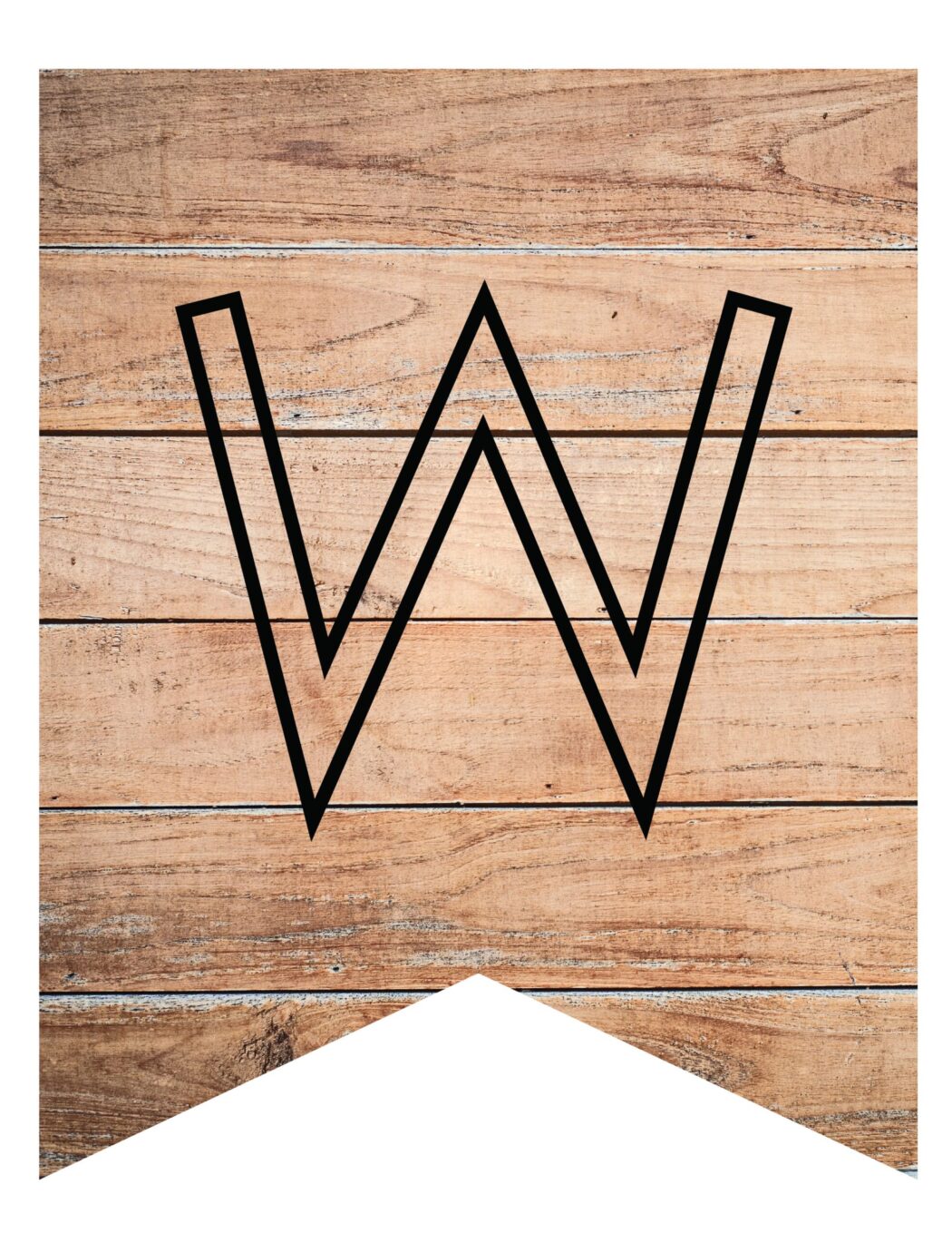 Free Printable Wooden Themed Banner Letters - World of Printables